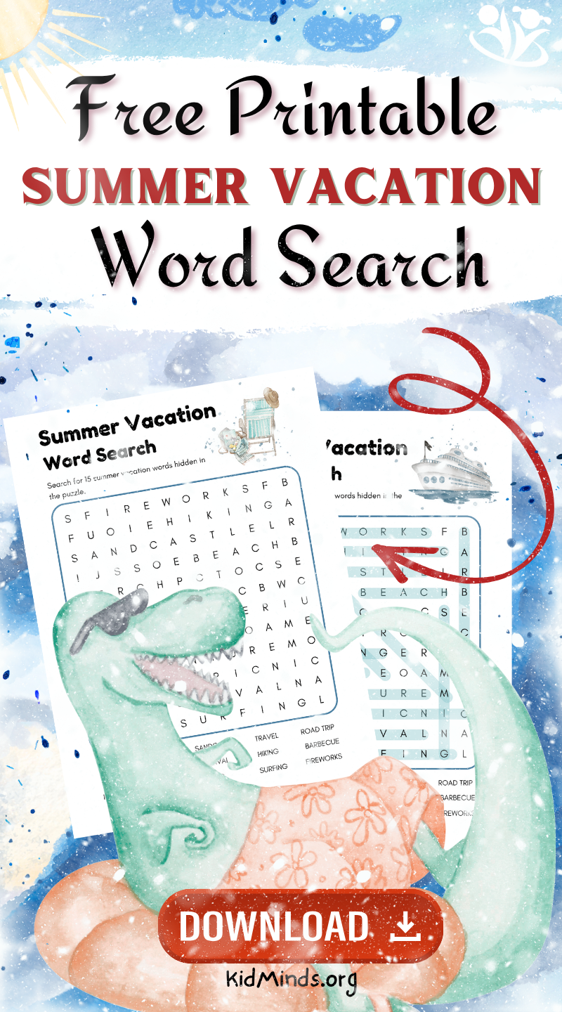The Best Summer Vacation Word Search (Free PDF) | KidMinds