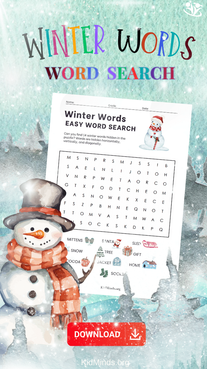 The Best 9 Winter Word Search Puzzles (Free) | KidMinds