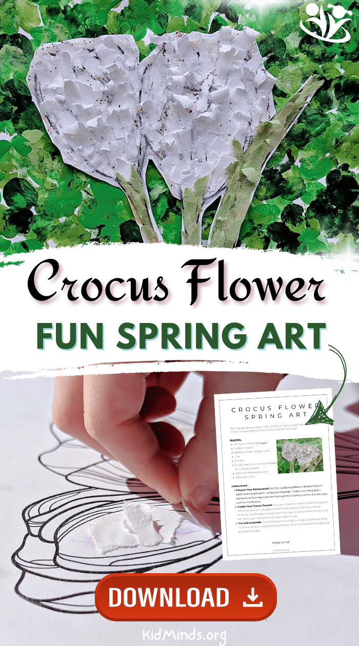 How to Make Spring Crocus Flowers Art (Free PDF) | KidMinds