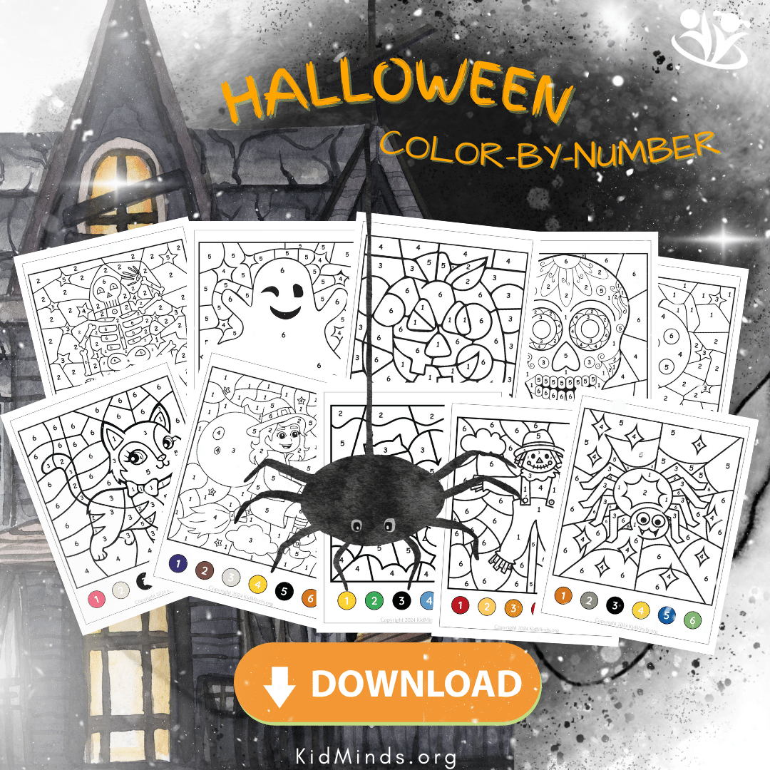 The Best Halloween Color-by-Number (Free Printable) | KidMinds