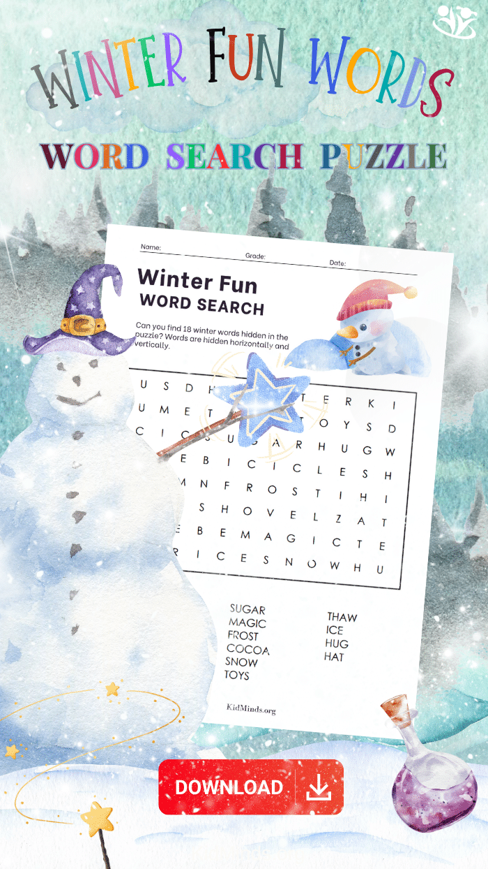 The Best 9 Winter Word Search Puzzles (Free) | KidMinds