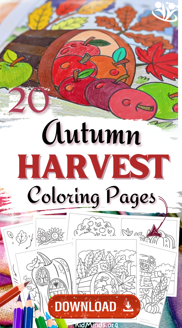 The Best Autumn Harvest Coloring Pages (Free PDF) | KidMinds