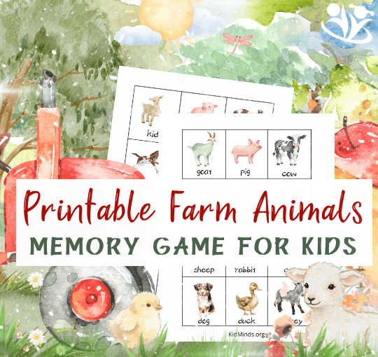 The Best Farm Animals Memory Game for Kids (Free) | KidMinds