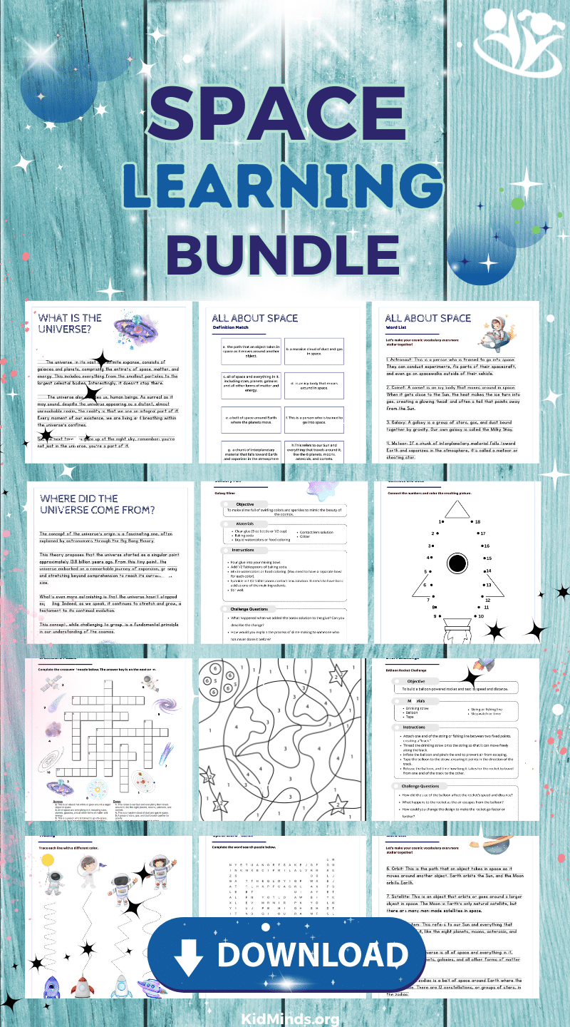 The Best Space Learning Pack for Kids (FREE) | KidMinds