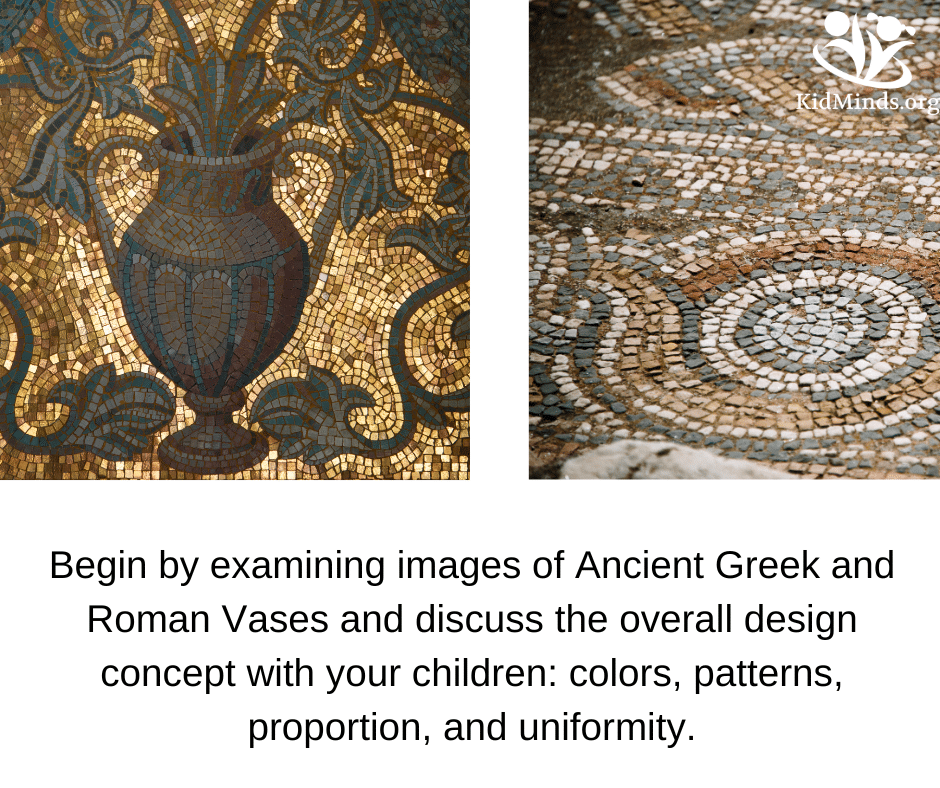 How to Make Tissue Paper Mosaic Ancient Vase | KidMinds