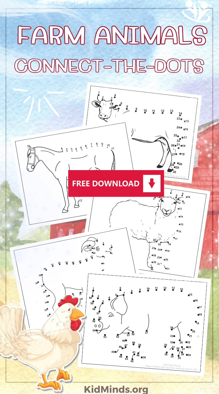The Best Farm Animals Connect the Dots (Free) | KidMinds
