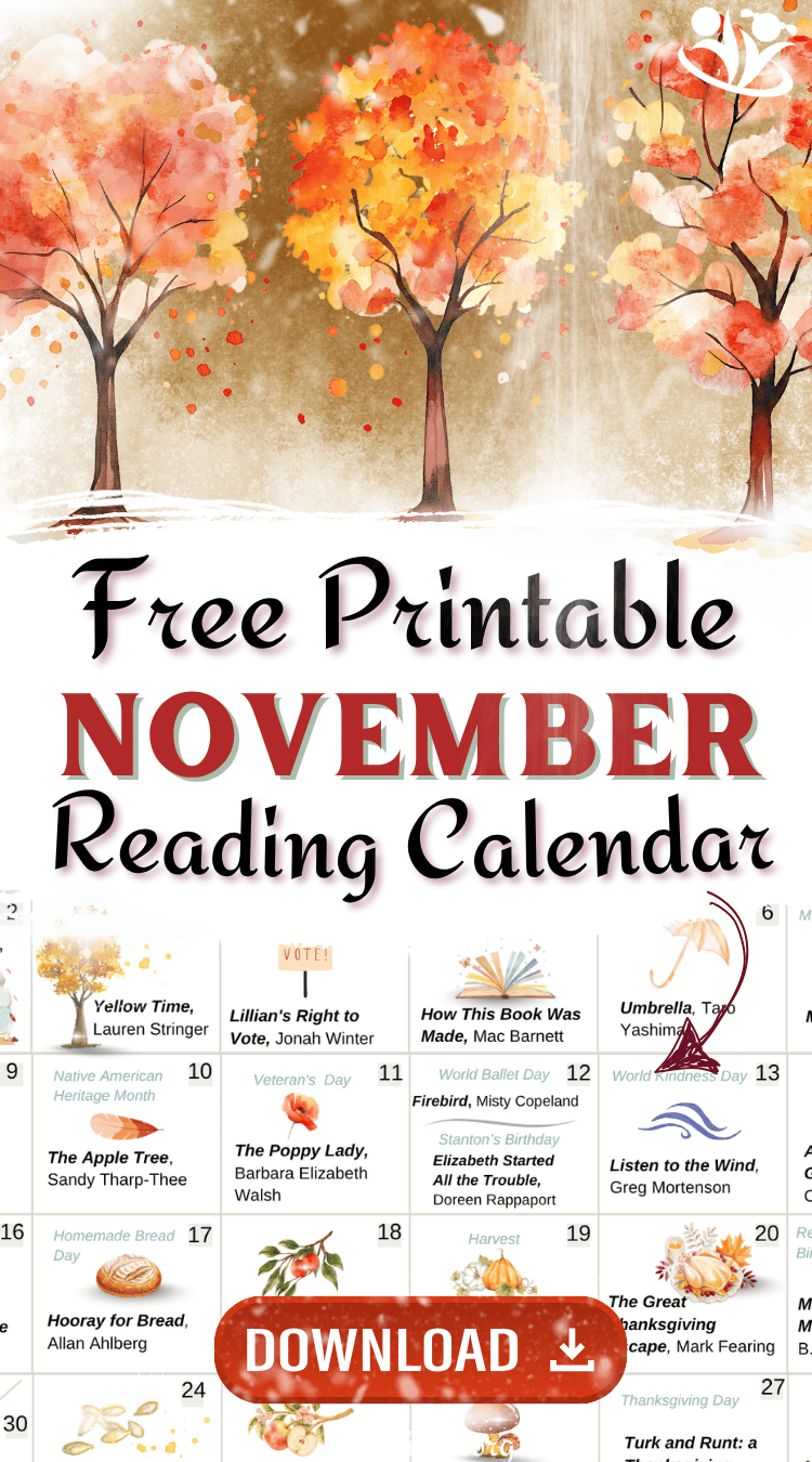 The Best Books for November (Free Calendar) | KidMinds