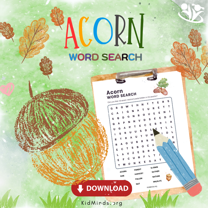 The Best Acorn Word Search For Kids (Free PDF) | KidMinds