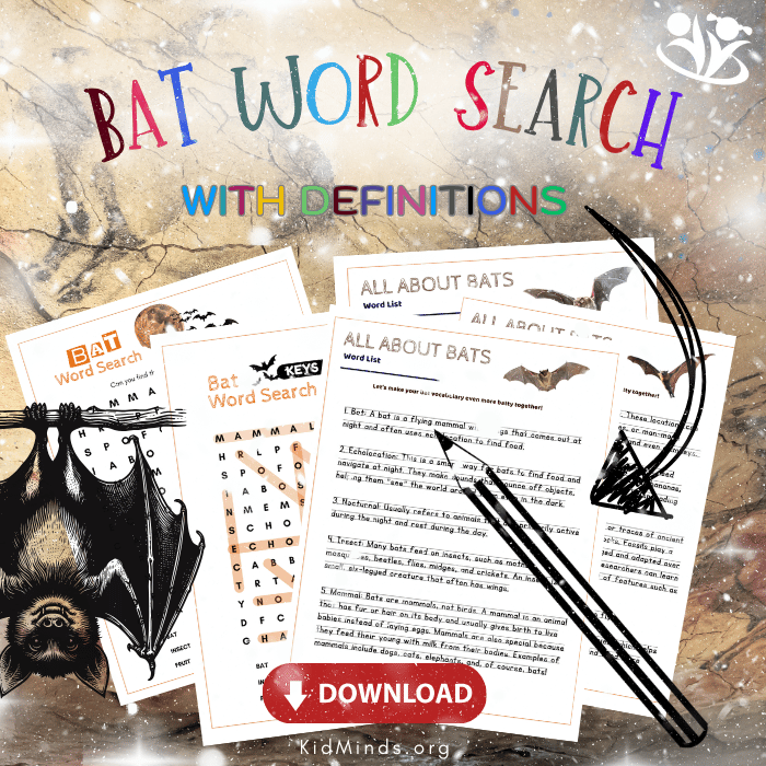 The Best Bat Word Search For Kids (Free PDF) | KidMinds