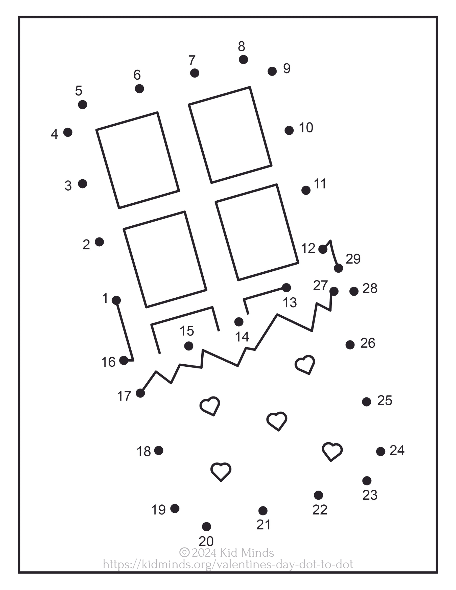 The Best Valentine’s Day Connect-the-Dot (Free) | KidMinds
