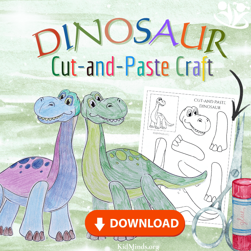 The Best Dinosaur Cut-and-Paste Craft (Free PDF) | KidMinds