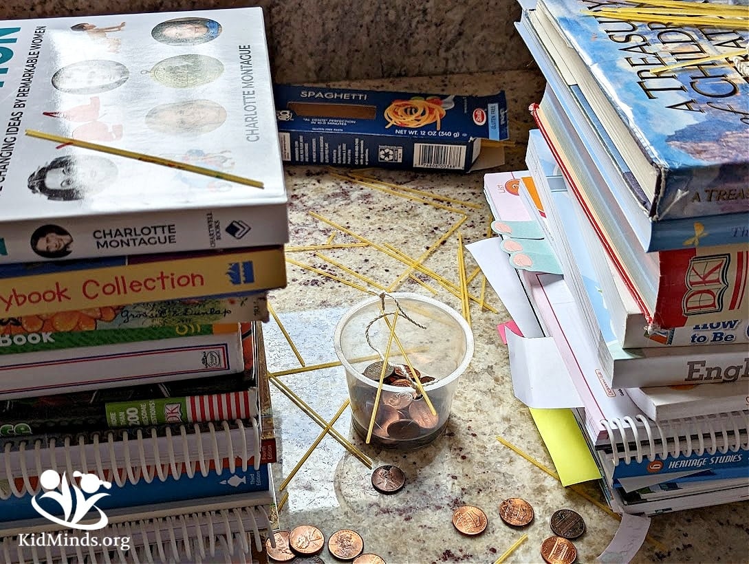 How Many Pennies to Break Spaghetti? Simple Science Experiment | KidMinds