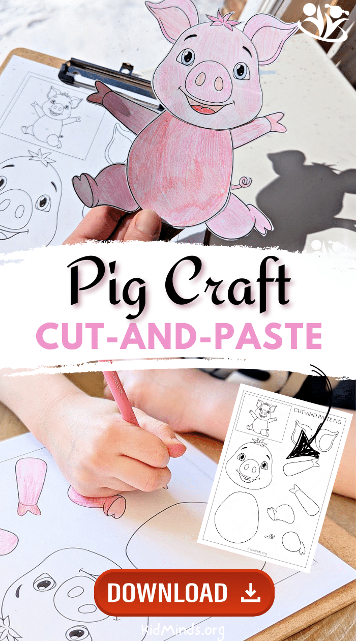 The Best Cut-and-Paste Happy Pig Craft (Free PDF) | KidMinds