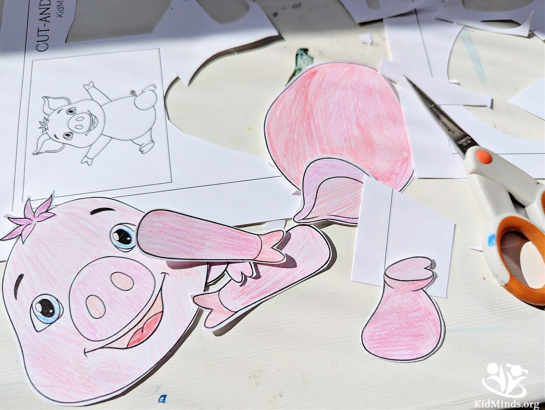 The Best Cut-and-Paste Happy Pig Craft (Free PDF) | KidMinds