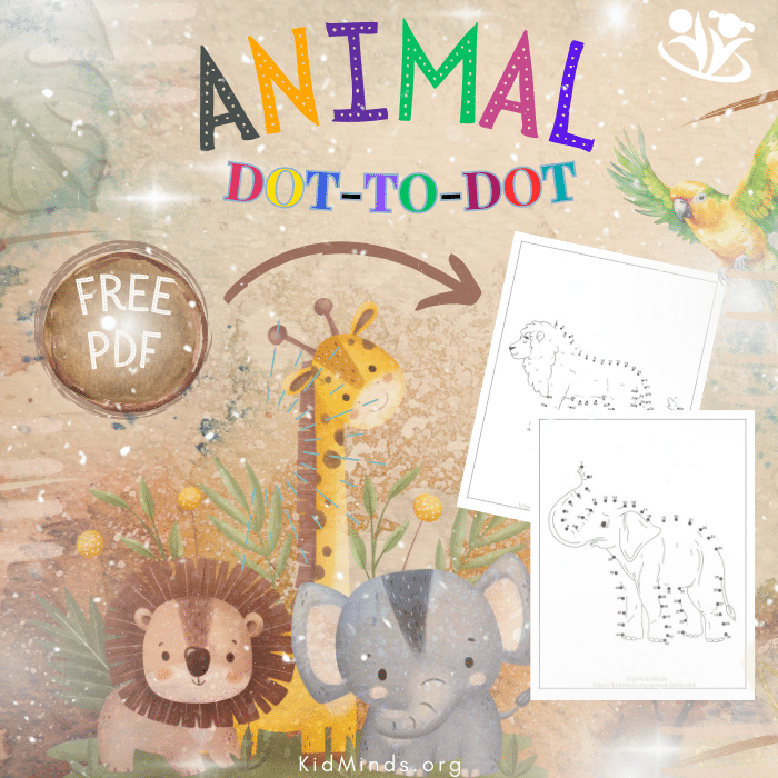 The Best Free Printable Animal Dot to Dot Pages | KidMinds