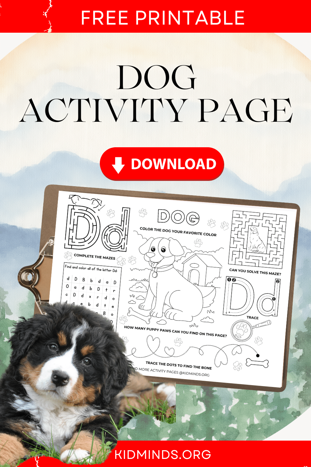 The Best and Cutest Dog Activity Page (Free) | KidMinds