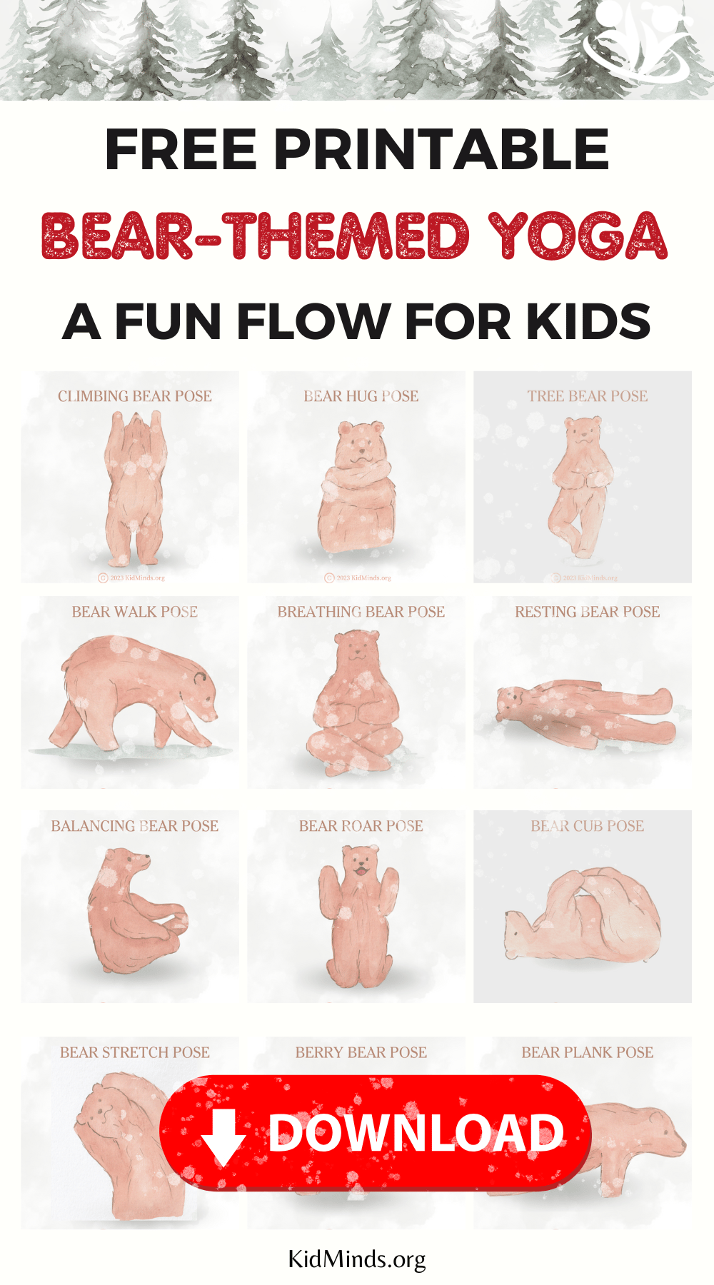 The Best Bear-Themed Yoga for Kids (Free PDF) | KidMinds