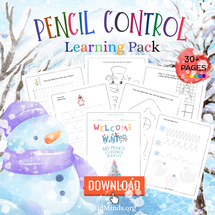 The Best Winter Pencil Control Pack (Free PDF) | KidMinds