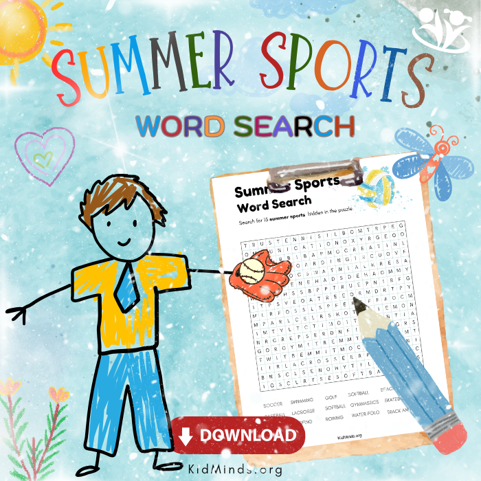 The Best Summer Sports Word Search (Free PDF) | KidMinds