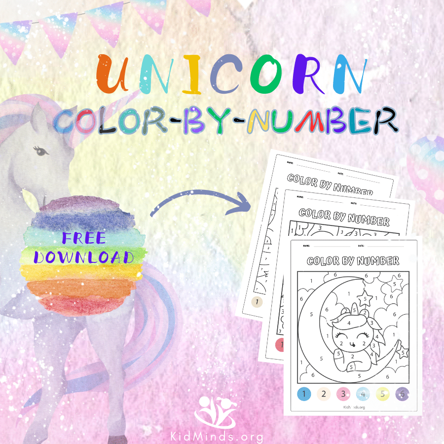 The Best Unicorn Color by Number Pages (FREE) | KidMinds