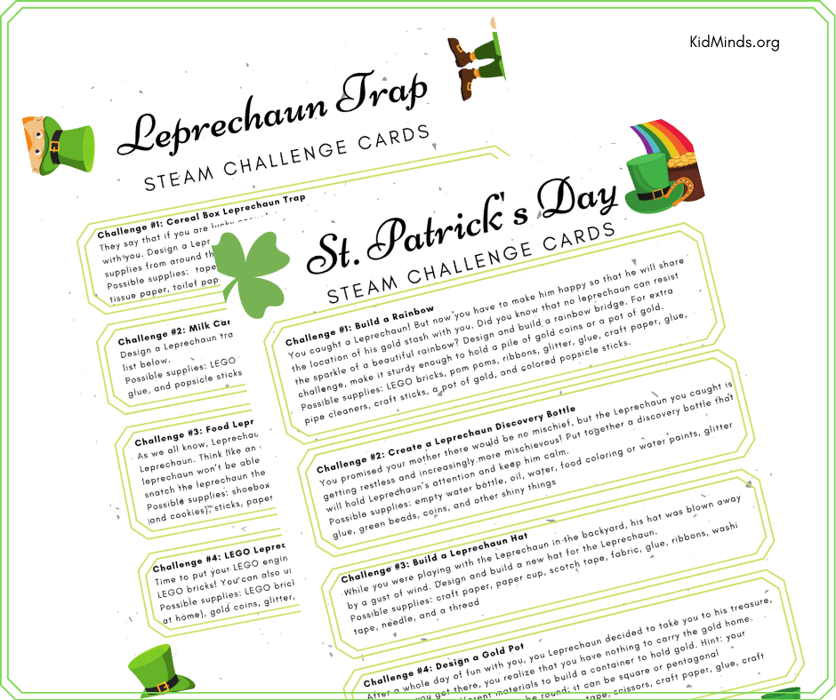 Leprechaun Trap Engineering Challenge (Free Printable STEAM Cards ...