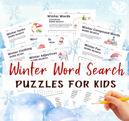 The Best 9 Winter Word Search Puzzles (Free) | KidMinds