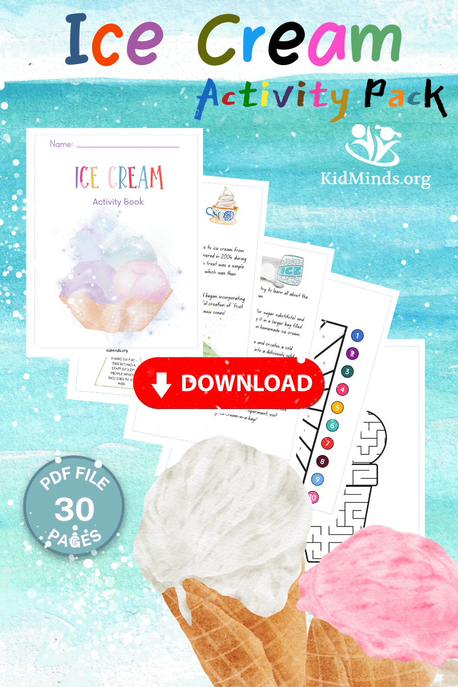 The Best Ice Cream Activity Pack (Free Printable) | KidMinds