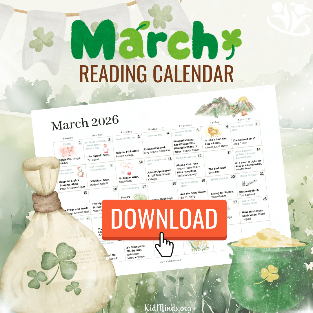 The Best Books to Read in March (FREE Calendar) | KidMinds