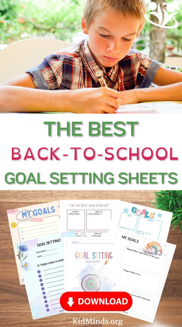 The Best Back-to-School Goal Setting Sheets (Free) | KidMinds