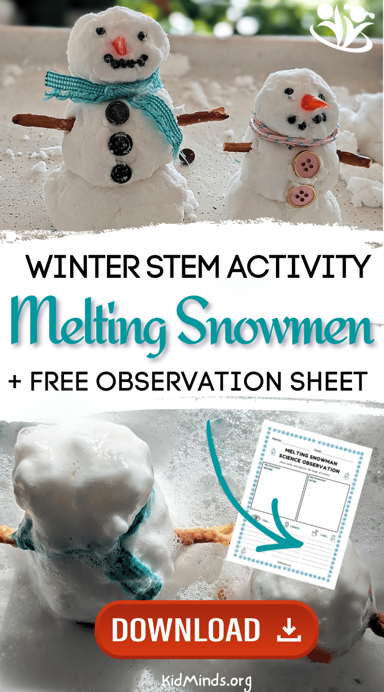 How to Make Melting Snowman Experiment (Free PDF) | KidMinds