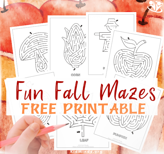 The Best Fall Mazes for Kids (Free Printable!) | KidMinds