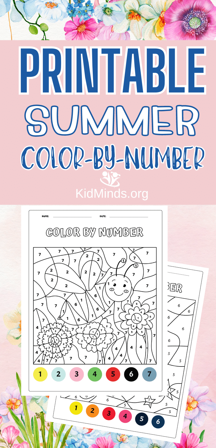 The Best Summer Color-by-Number for Kids (Free) | KidMinds