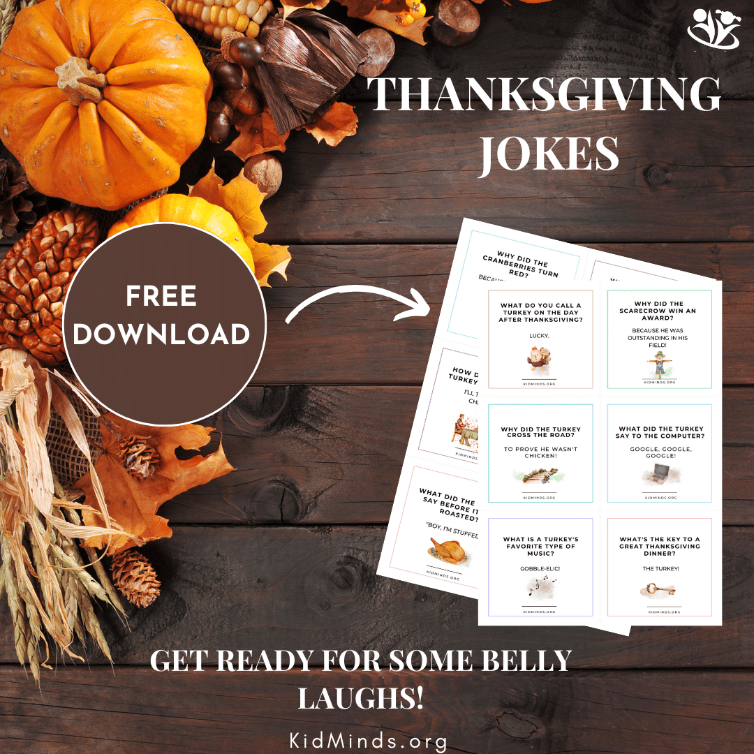 The Best Thanksgiving Jokes for Kids (Free Printable) | KidMinds