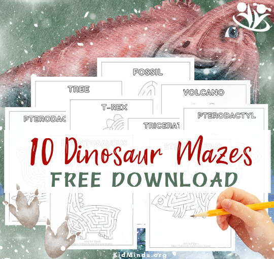 The Best Dinosaur Mazes For Kids (Free PDF) | KidMinds
