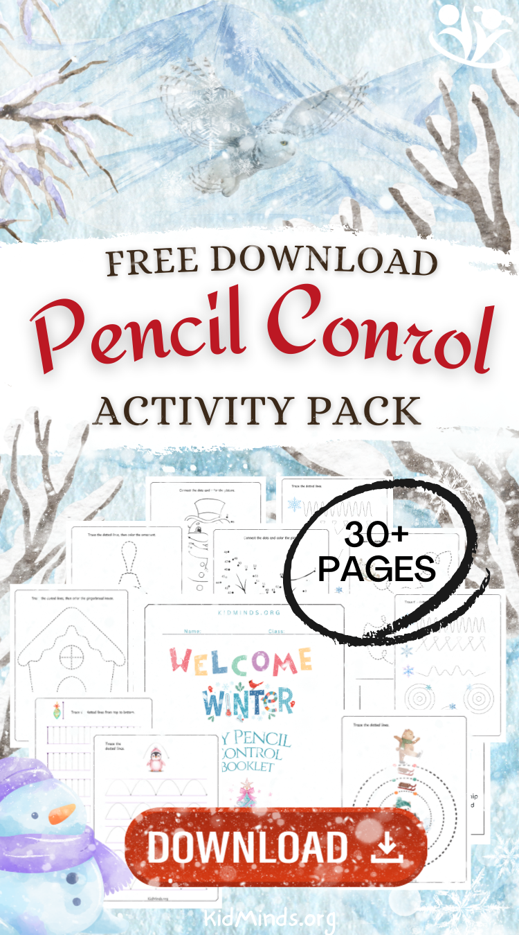 The Best Winter Pencil Control Pack (Free PDF) | KidMinds