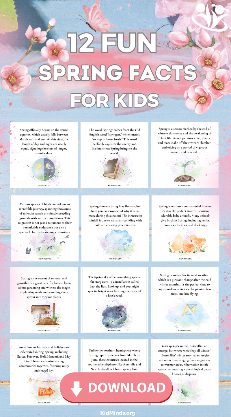 The Best Facts about Spring for Kids (Free PDF) | KidMinds