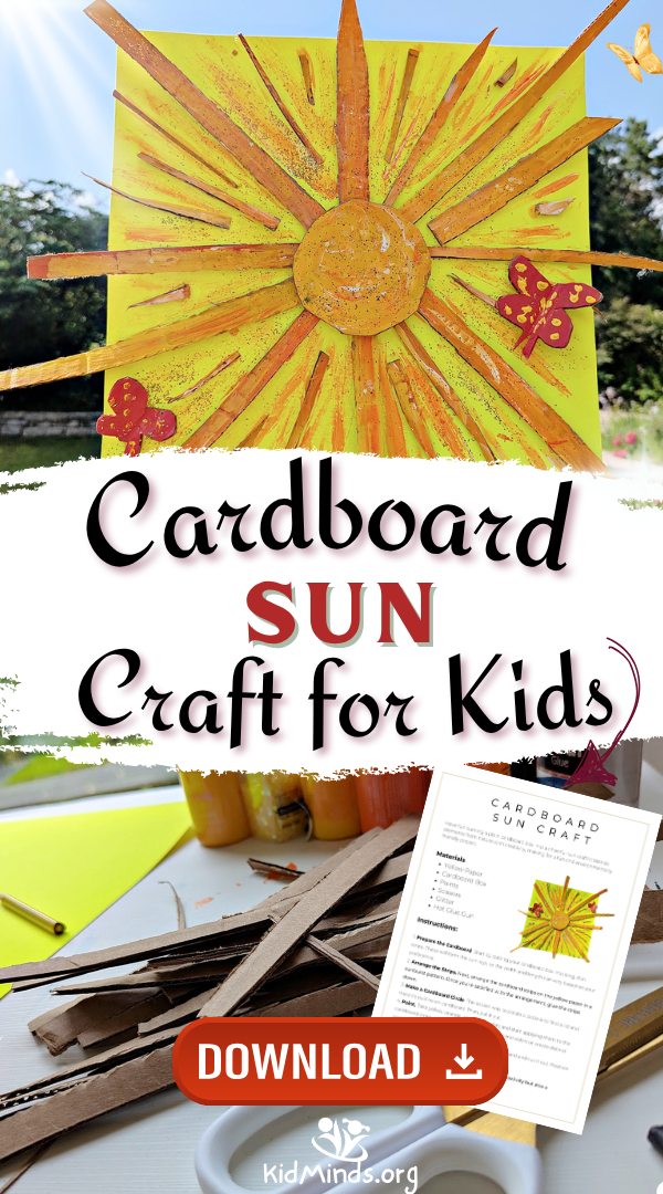 How to Make Cardboard Sun Craft (Free PDF) | KidMinds