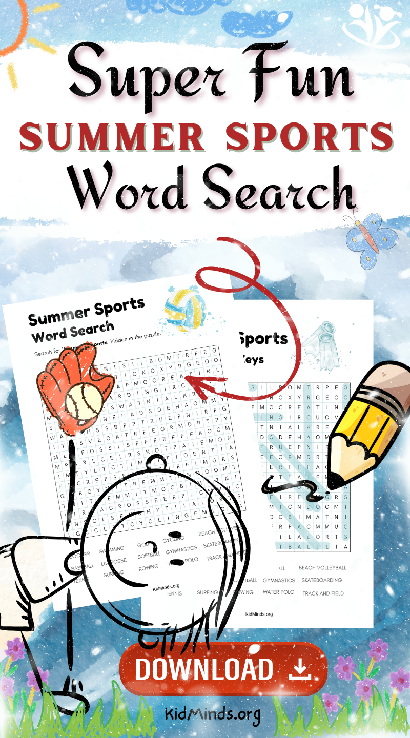 The Best Summer Sports Word Search (Free PDF) | KidMinds