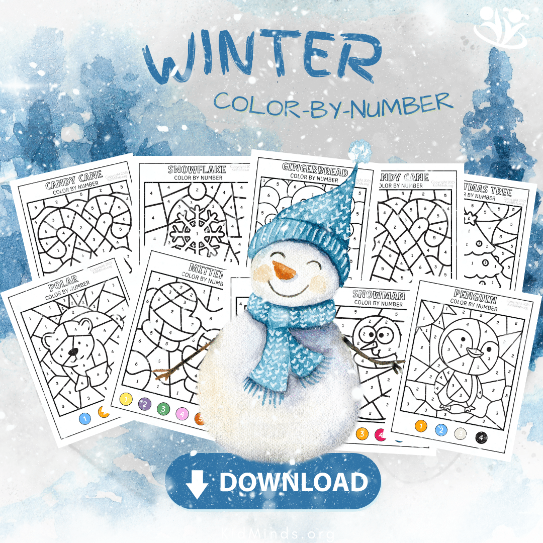 The Best Winter Color-by-Number Pages (Free PDF) | KidMinds