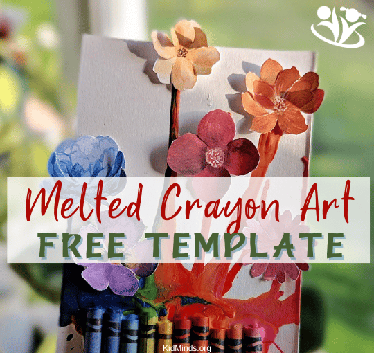 How to Make Melted Crayon Flower Art (Free PDF) | KidMinds