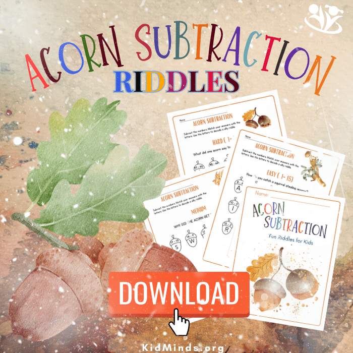 The Best Acorn Subtraction Riddles (Free Printable) | KidMinds