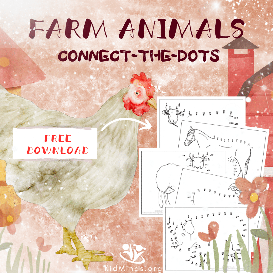 The Best Farm Animals Connect the Dots (Free) | KidMinds