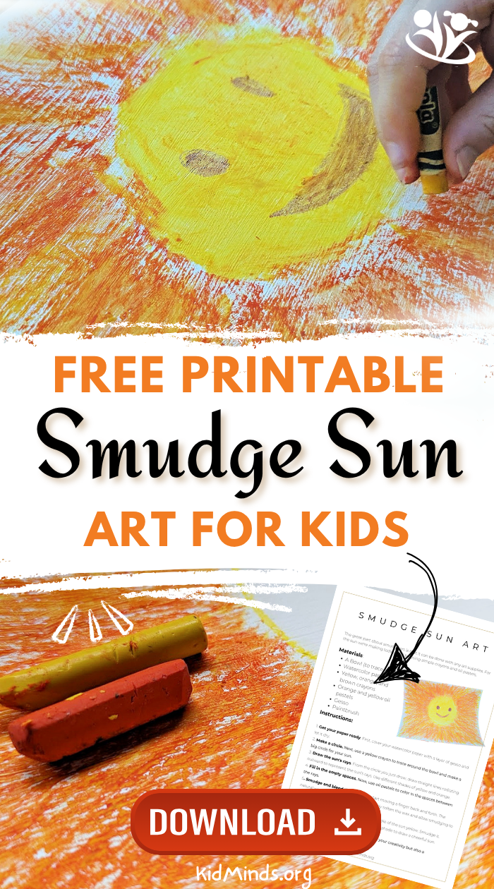 The Best & Most Fun Smudge Sun Art (Free PDF) | KidMinds