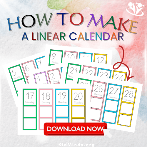 The Best Linear Calendar to Teach Time (Free PDF) | KidMinds