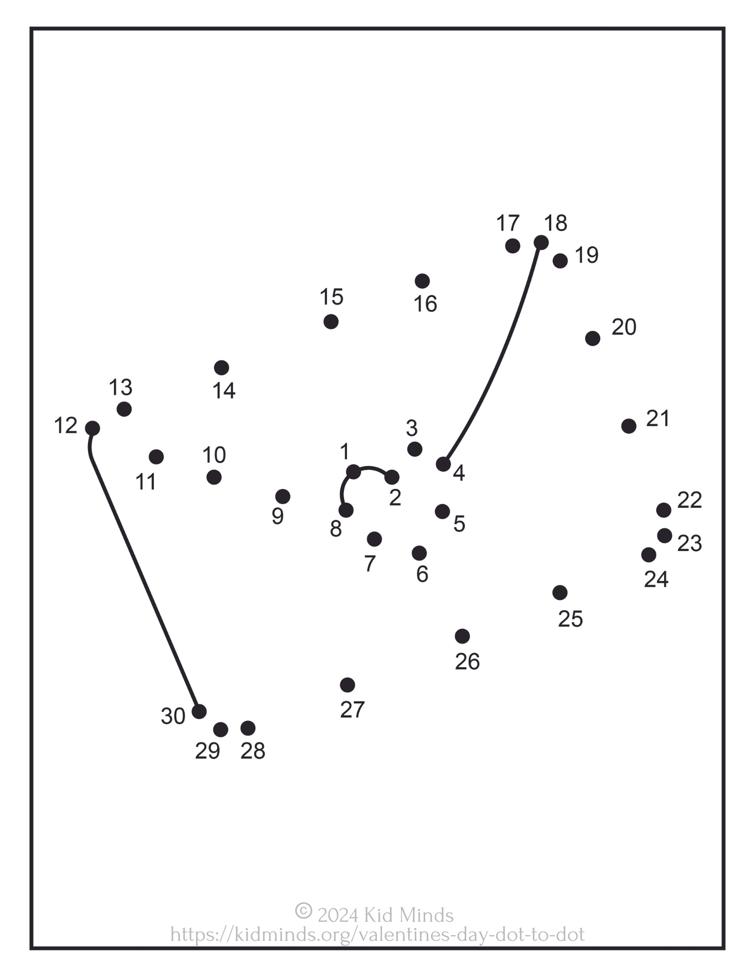 The Best Valentine’s Day Connect-the-Dot (Free PDF) | KidMinds