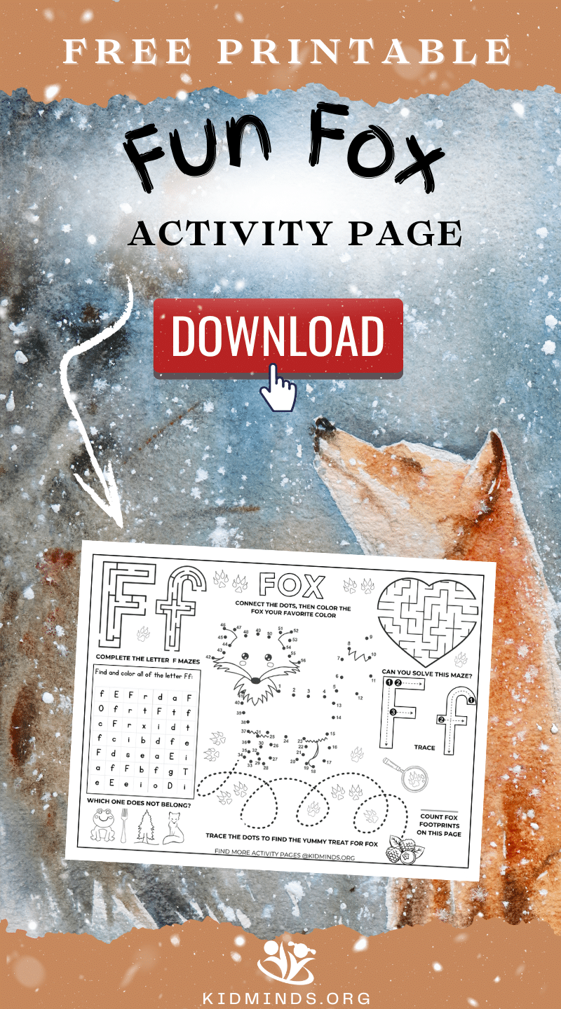 The Best Fox Activity Page for Kids (Free) | KidMinds
