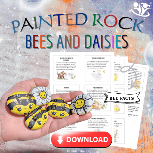 How to Make Rock Painted Bees (Free PDF) | KidMinds