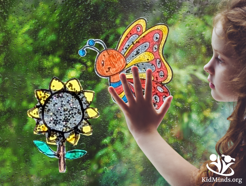 How to Make Butterfly Suncatcher (Free Template) | KidMinds