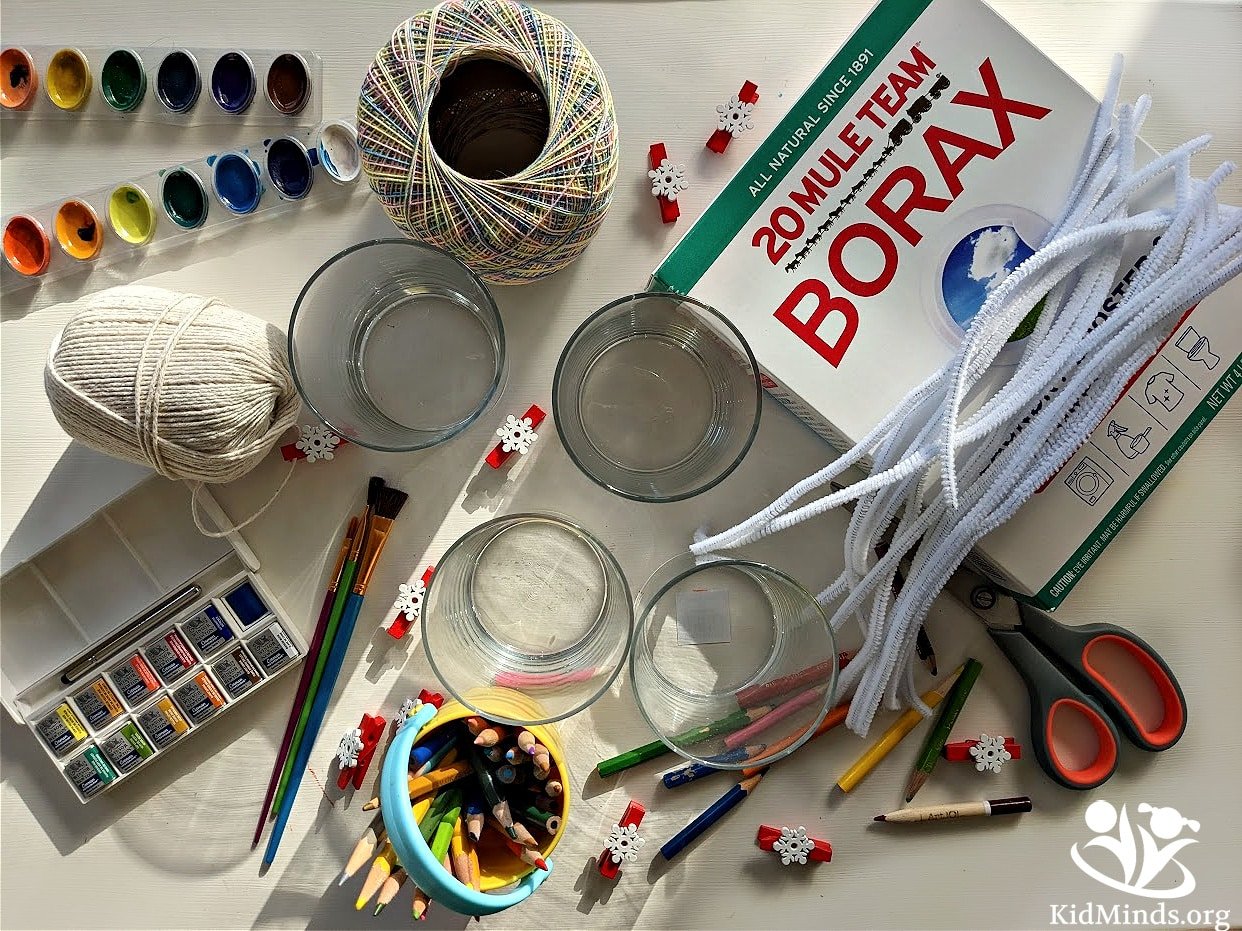 How to Make Crystal Snowflakes from Borax | KidMinds