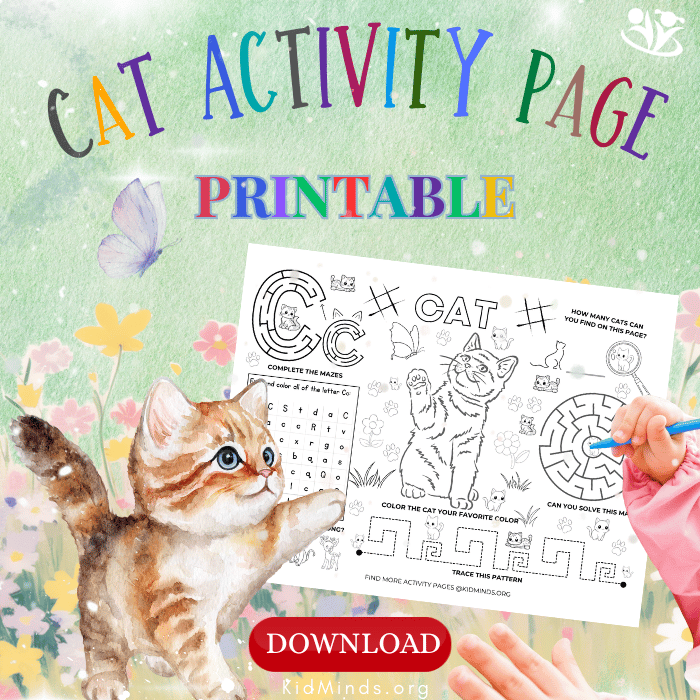 The Best & Most Fun Cat Activity Page (Free PDF) | KidMinds